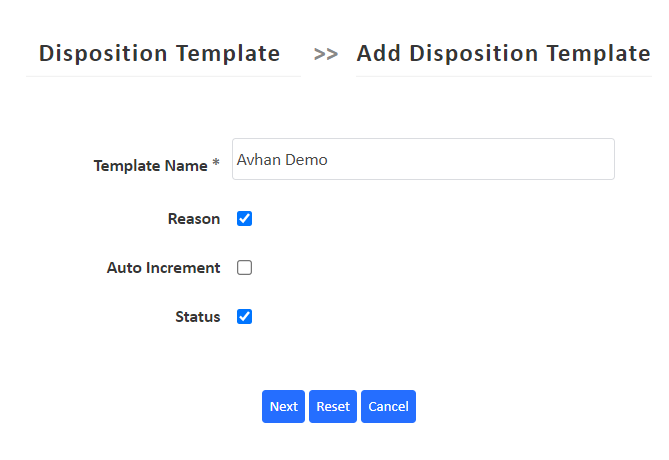 Add Disposition Template Page | Jodo Documentation Hub