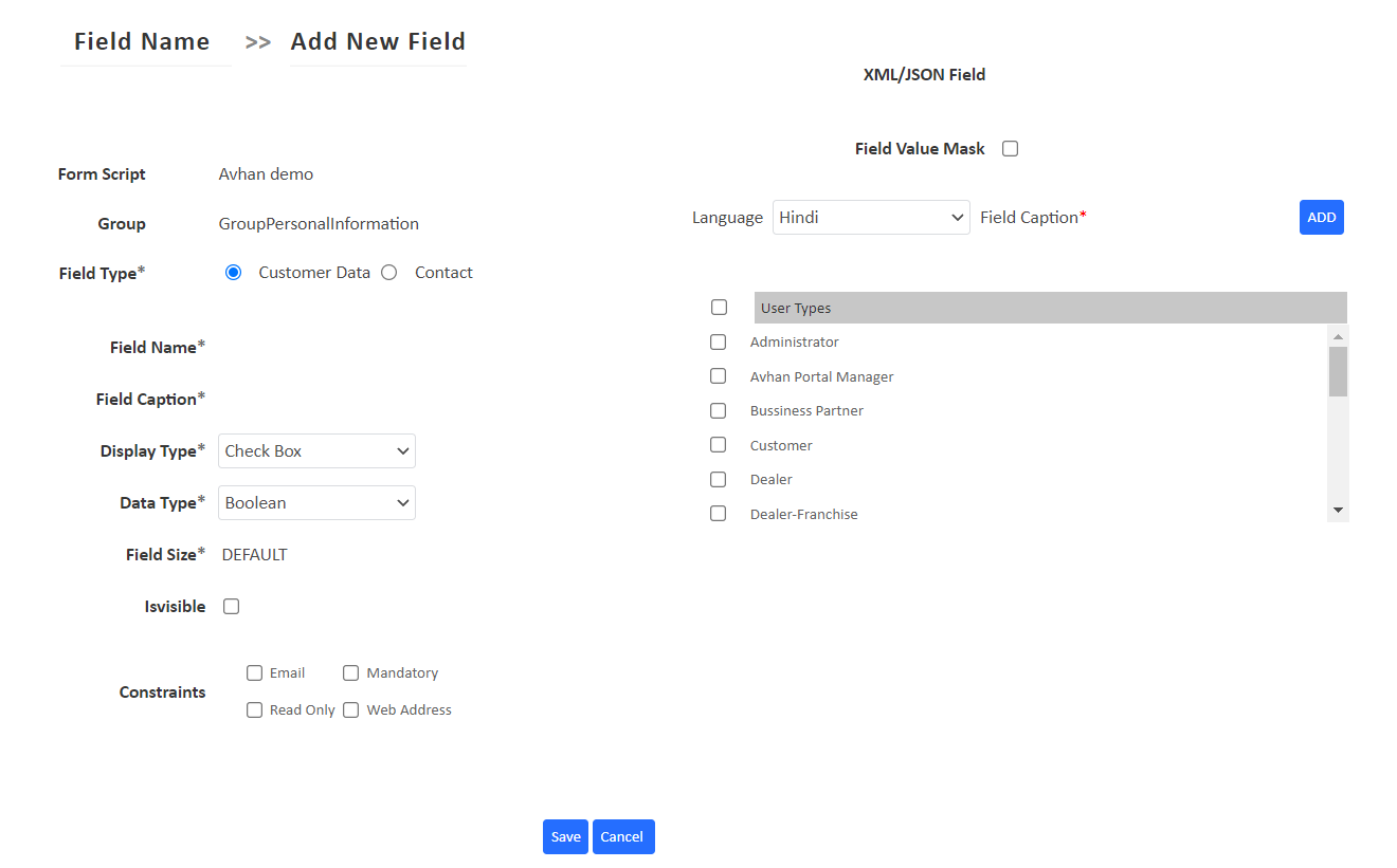 Add Script Field Page | Jodo Documentation Hub