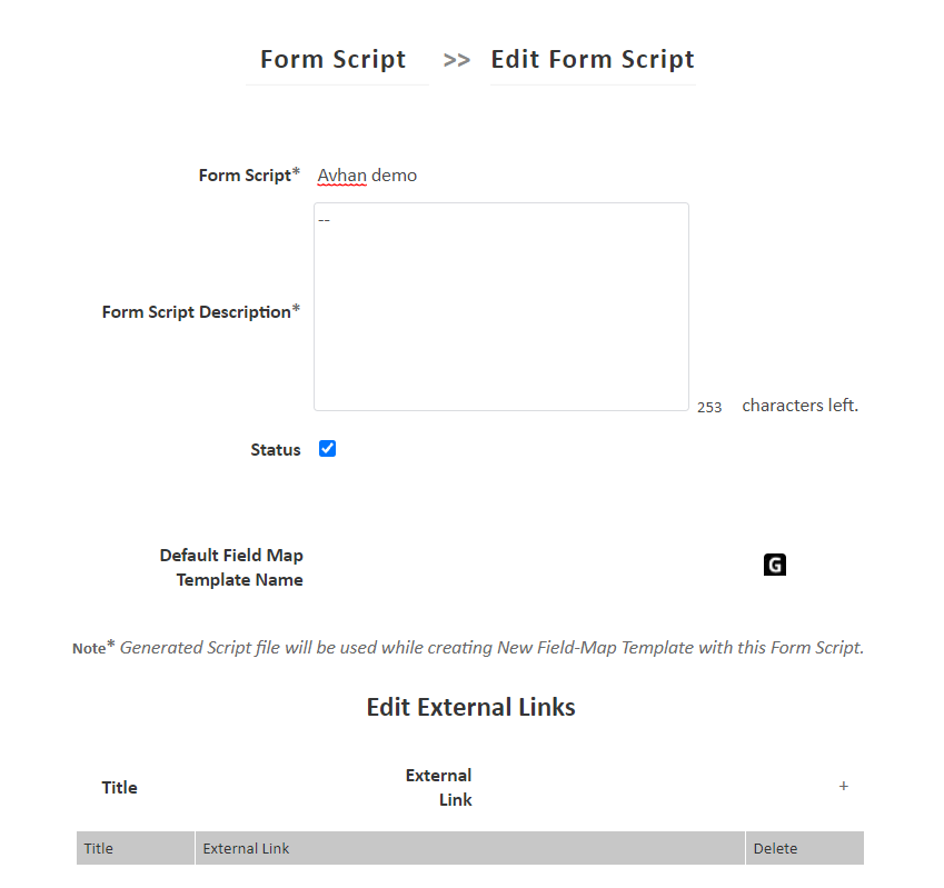 Edit Script Template Page | Jodo Documentation Hub