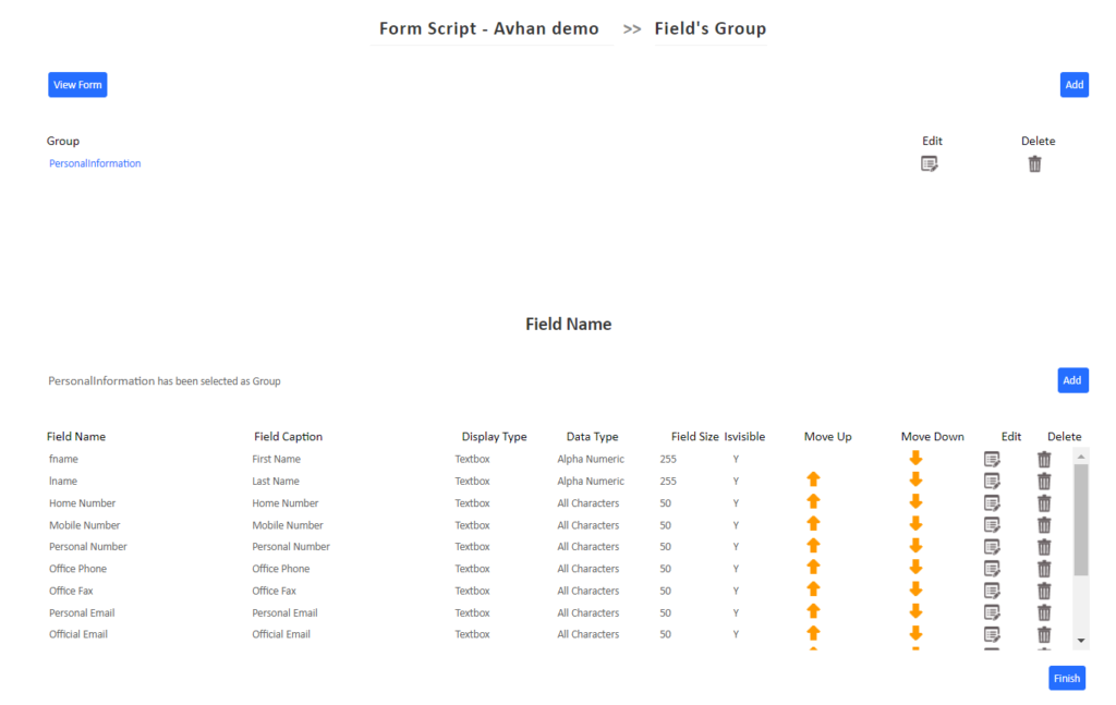 Edit Script Template Field Group Page | Jodo Documentation Hub