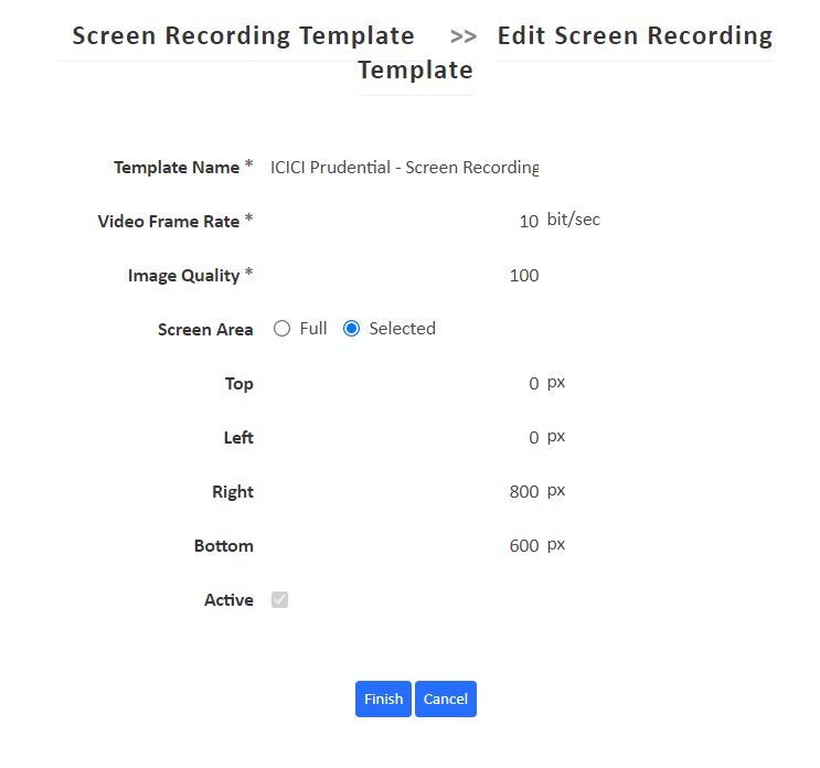 Edit Screen Recording Template Page | Jodo Documentation Hub