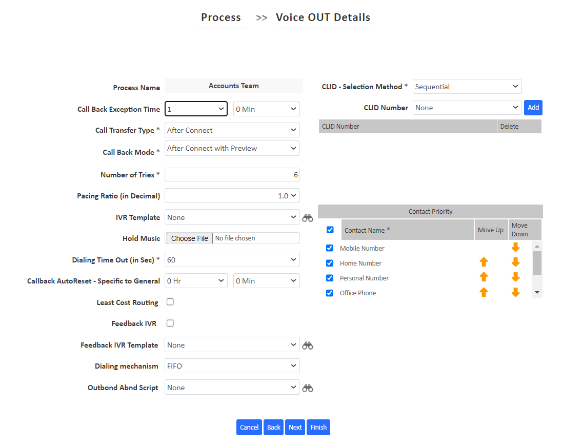 Configure Outbound Dialing voice processes | Jodo Documentation Hub