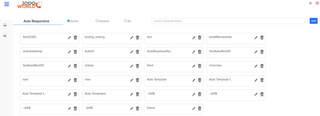 Edit or delete auto responsive template | Jodo Documentation Hub